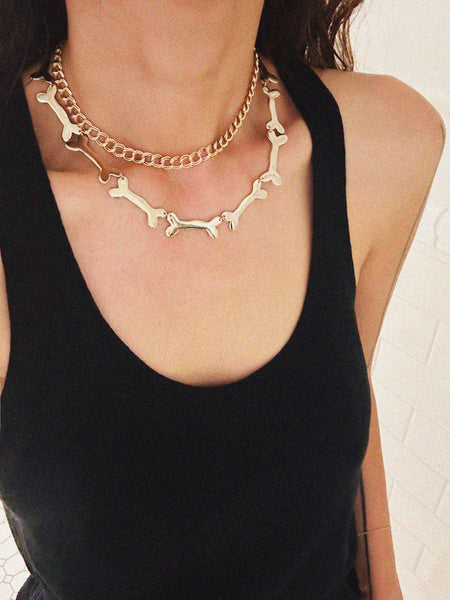 →DOG BONE CHAIN NECKLACE← NECKLACE – SANG A
